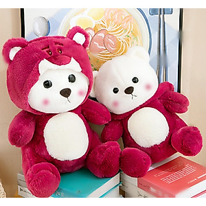 Ryttir 15.7 Inch 15% Chubbier Large Bear Stuffed Animal,Soft Weighted Bear Plush Stuffed Bear Body Pillow for Kids and Adults - Perfect Bear Gifts for Cuddling and Room Decoration