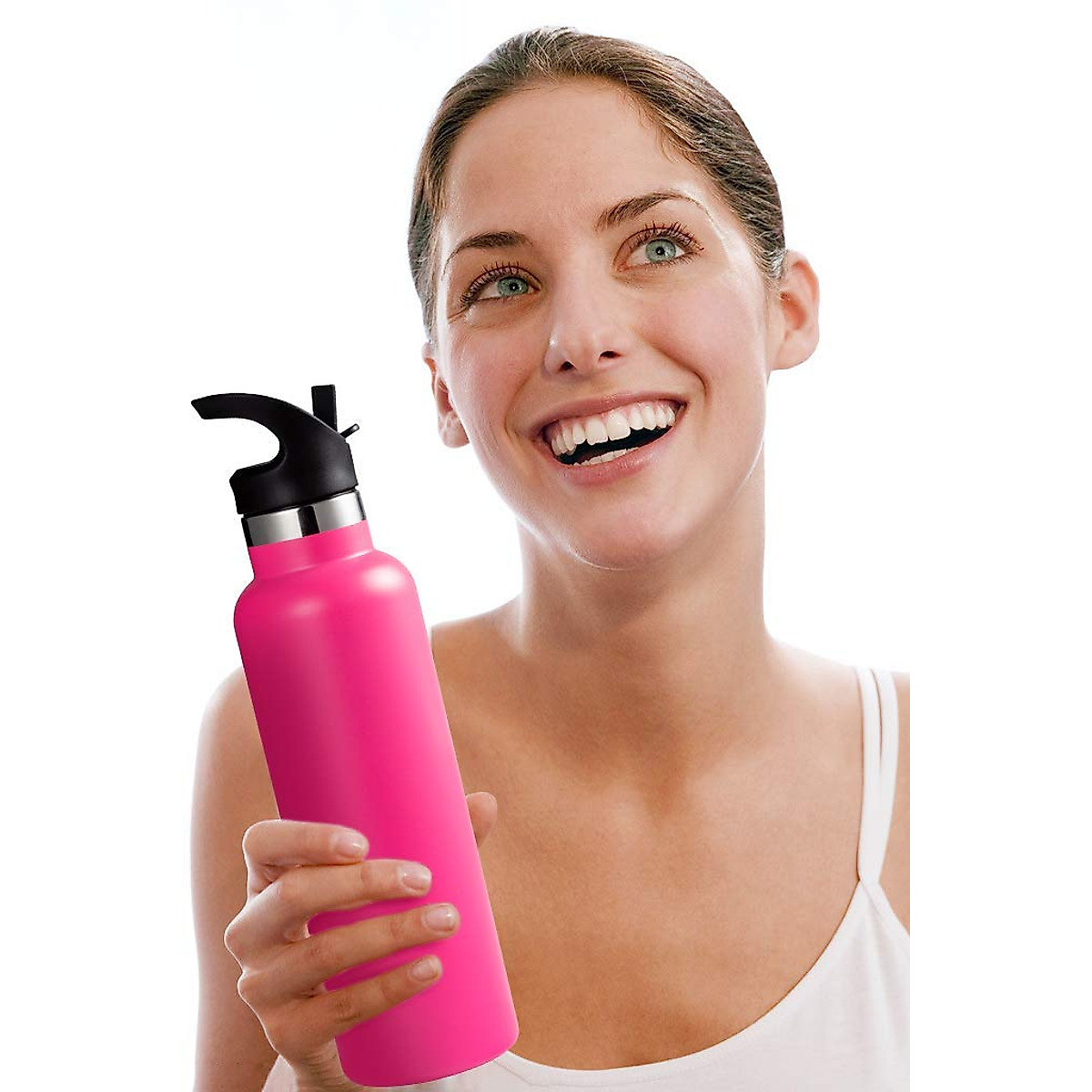 RRegeny Straw Lid for Hydro Flask Standard Mouth,Straw Lid Compatible with Hydroflask Standard Mouth 18 21 24 oz, Top Sport Cap with Fixed Handle for Hydroflask Straw Lid