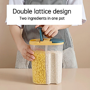 Food Storage Container with Pour Spout and Lids Airtight Clear Storage for Kitchen and Pantry Portable Organizer for Spaghetti Rice Cooker Pasta Cereal Spices Dry Goods Coffee Beans Sugar