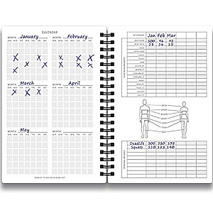 Undated Fitness Log Book & Workout Planner - Designed by Experts Gym Notebook, Workout Tracker, Exercise Journal for Men Women