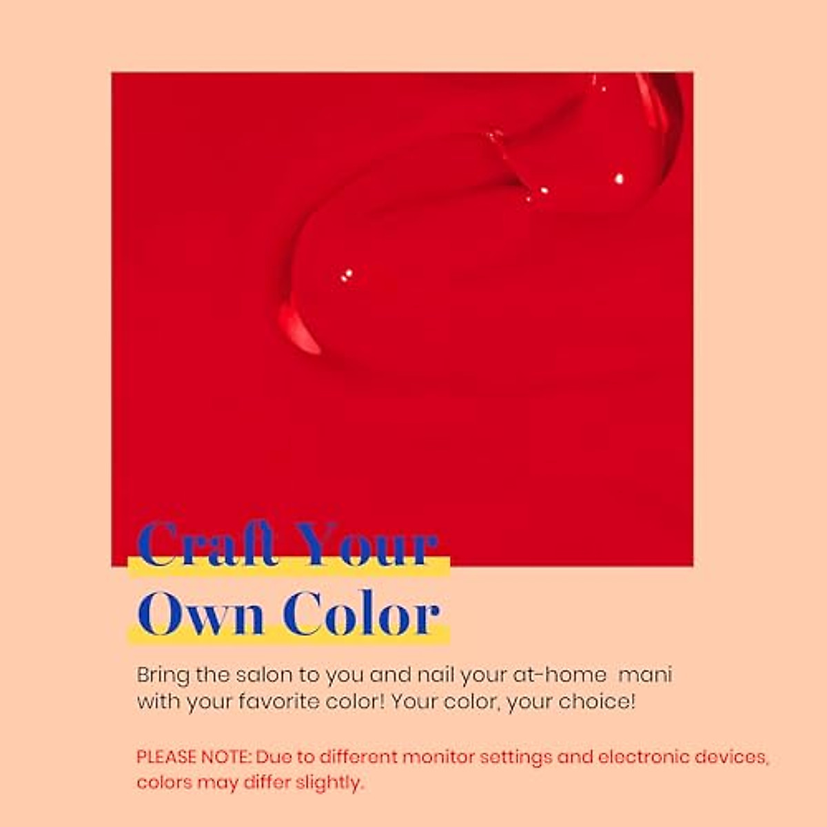 Beetles Gel Nail Polish, 1 Pcs 15ml 0.51 FL.OZ Red Color Soak Off U V LED Gel Polish Nail Art Design Manicure Salon DIY Salon Gel