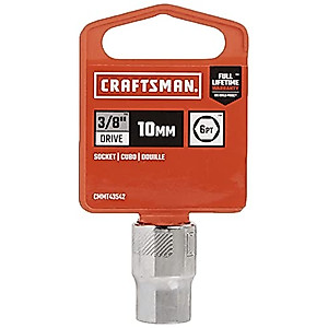 CRAFTSMAN Shallow Socket, Metric, 3/8-Inch Drive, 10mm, 6-Point (CMMT43542)