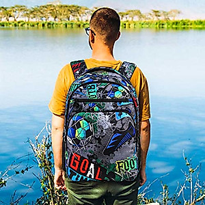 gxtvo 3PCS Laptop Backpack for Men, 17 Inch Water Resistant College Computer Bookbag with Lunch Box, Durable Business Bag Set for Teenagers Boys