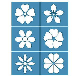 MANGOUSONG Screen Printing Kit,22x28cm Flower Mesh Screen Stencils Self-Adhesive Silk Screen Printing Stencil for Canvas Bag Transfer Print Washable