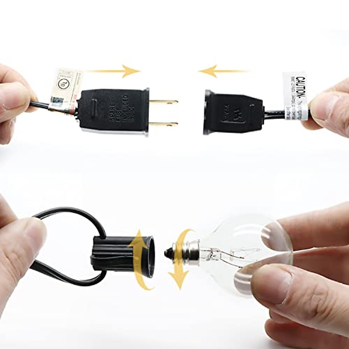 CHYParty Outdoor String Lights, 25Ft G40 Globe Patio Lights, 27 Waterproof Clear Glass Bulbs, Indoor Outside Balcony Apartment Backyard Porch Christmas Party Decor