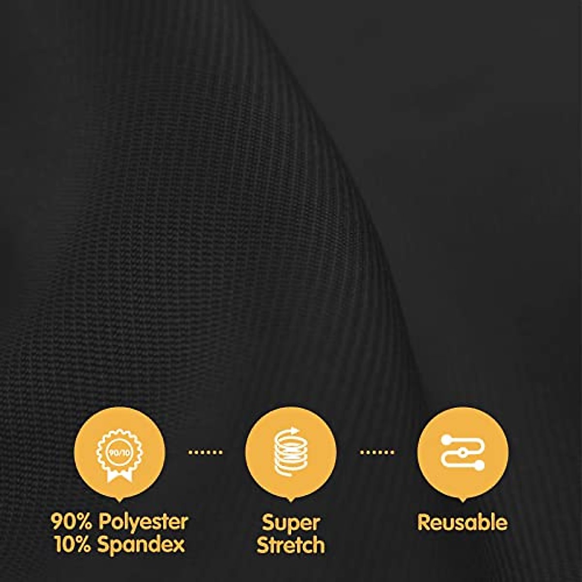 6 Pack Black Fitted Spandex Table Covers - 6Ft Stretch Tablecloths for 6 Foot Rectangle Folding Tables Rectangular Bulk Linen Fabric Elastic Table Clothes for Wedding Banquet Party Buffet Display