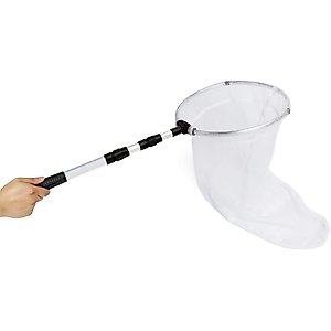 RESTCLOUD Butterfly Net with 12" Ring, 24" Net Depth, Handle Extends to 36 Inches (12" Ring, 36" Handle)