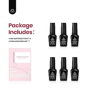 Beetles Jelly Gel Nail Polish Set 6 Colors Aesthetic Nude Shimmer Giltter Nails Withe Pink Gel Polish Kit Translucent Soak off Uv Nail Gel Diy Manicure 2023 New Nail Trend