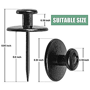 Assenic 32PCS Picture Hanger Nails, Double Headed Push Pins Used for Hanging Picture Photo Ornament Clock Key , Picture Hanging Hardware Convenient and Suitable for Home Office and School Decoration.