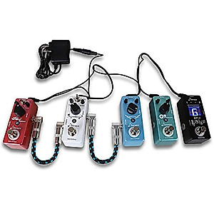 BARDESTU Guitar Patch Cables, 2 Pack 6 inch 1/4 Right Angle Plugs Pedal Short Effect Cable Low Noise Guitar Pedalboard Patch Cords with 4 Picks for Instrument Effects and Pedal Boards