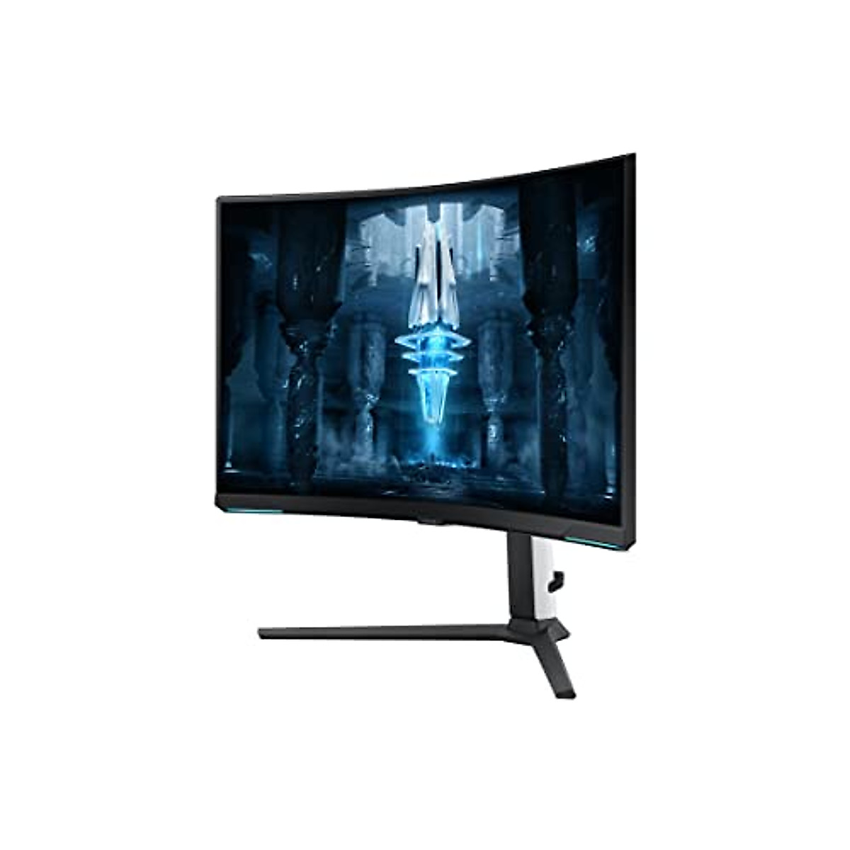 SAMSUNG 32" Odyssey Neo G8 4K UHD 240Hz 1ms G-Sync 1000R Curved Gaming Monitor, Quantum HDR2000, AMD FreeSync Premium Pro, Matte Display, Ultrawide Game View, DisplayPort, Black & White, 2022