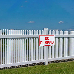 2 Pack No Dumping Sign, 10"x 7" .04" Aluminum Sign Rust Free Aluminum-UV Protected and Weatherproof