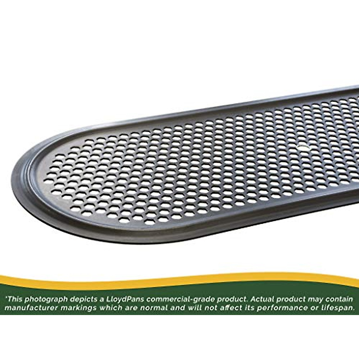 LloydPans Kitchenware 7 Inch by 18 Inch Perforated Flatbread Pan Made in the USA
