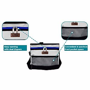 MikeyZ Lunch Bag, White & Blue, Unisex, Meal Holder, 24x14.5x19cm