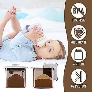 vione Airtight Food Storage Container Sets, Pop Up Food Containers With Lids, Stackable Formula Container for Rice Coffee Flour Sugar Cereal (1700ML（Anti-UV）)
