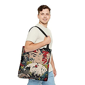 aki-ra Aesthetic manga Tote Bag for Women and Men Beach Bag Shopping Bags School Shoulder Bag Reusable Grocery Bags