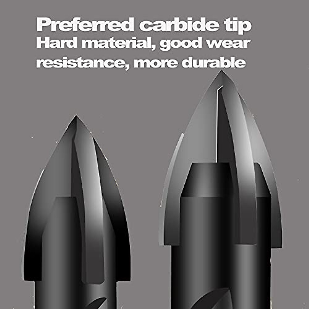 JOERIC Masonry Drill Bit Set, 10 Pieces Concrete Drill Bits Set Ceramic Drill Bit Carbide for Ceramic Tile, Plastic, Wall, Brick, Cement, Concrete, Wood with Size 5mm to12mm