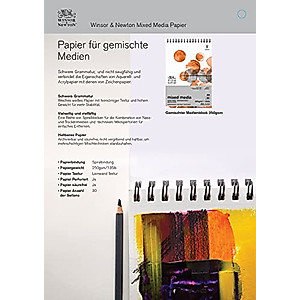 Winsor & Newton Professional Mixed Media Pad, 9" x 12", 30 Sheets, 250gsm, White