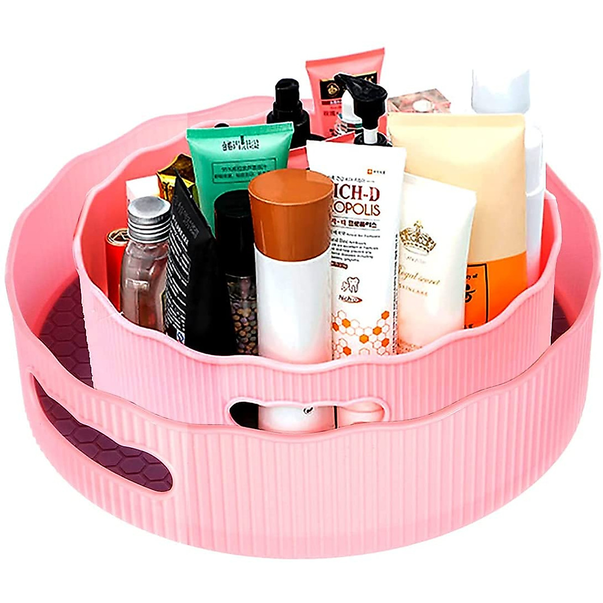 Lazy Susan Countertop Turntable. Kitchen Pantry Cabinet Rotating Organizer. Spice Storage Rack. Bathroom Vanity Shelf Table