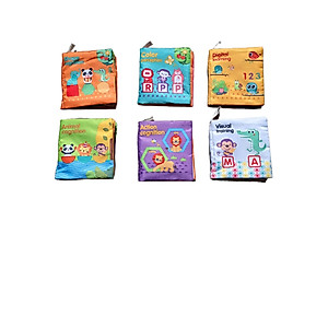 Kids Melody Baby Non-Toxic Cloth Book Set, Crinkle Books with Rustling Sound - Pack of 6