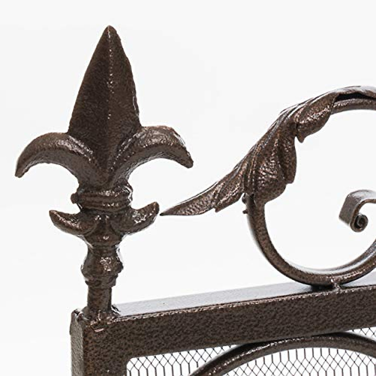 Christopher Knight Home Wilmington Fireplace Screen, Gold Flower On Black