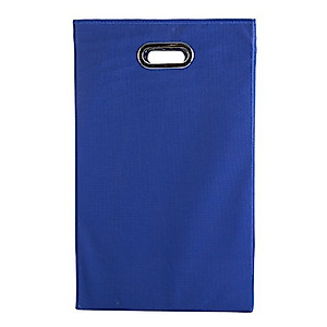 Modern Littles Folding Laundry Basket with Handles – High-Strength Polymer Construction – Folds for Easy Storage and Transportation – 13.75 Inches x 13.75 Inches x 22.75 Inches – Blue