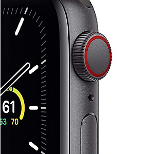 Apple Watch SE (GPS + Cellular, 40mm) - Space Gray Aluminum Case with Black Sport Band (Renewed)
