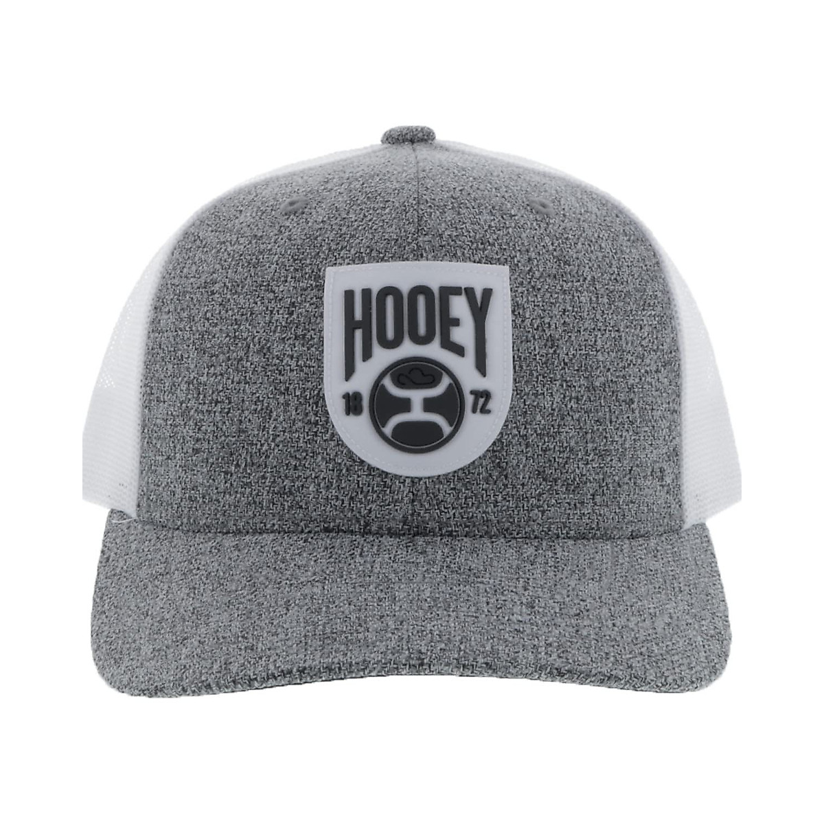 HOOEY Men's Bronx Adjustable Snapback Mesh Trucker Back Hat (Grey)