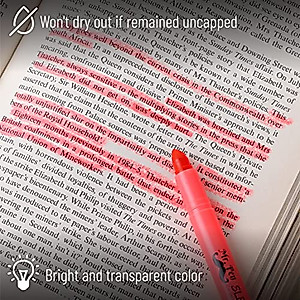 Mr. Pen No Bleed Gel Highlighter, Bible Highlighters, Pink, Pack of 4
