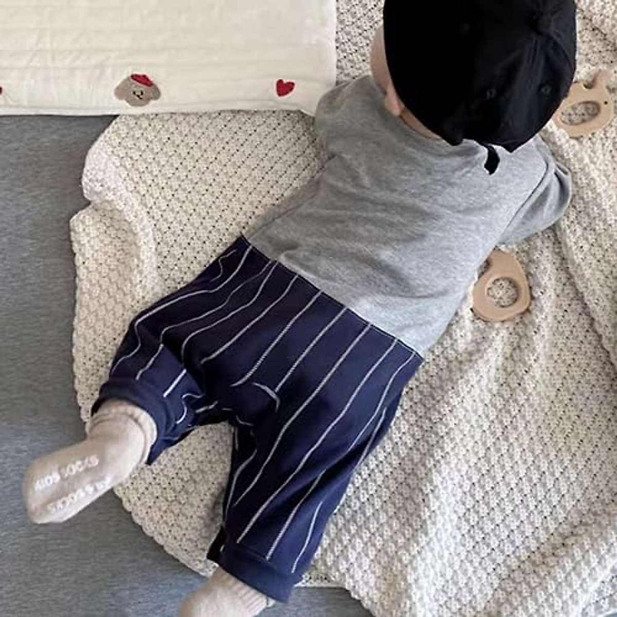 HAOHAOHUOZHE Baby Boy’s Gentleman Clothes Romper Jumpsuit Cotton Long Sleeve 6 Months