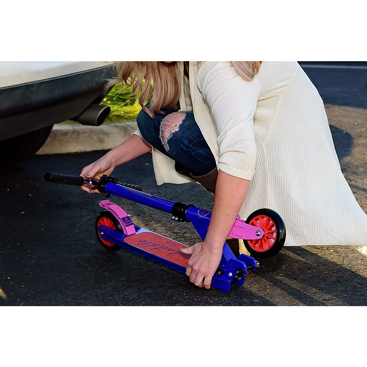 Scooter for Kids | 2 Wheel Scooter for Boys | Two Wheel Scooter for Girls | Outdoor King Kids Scooters | Folding Kids Scooter Easy to Transport | Scooride Skeddadle (Blue)