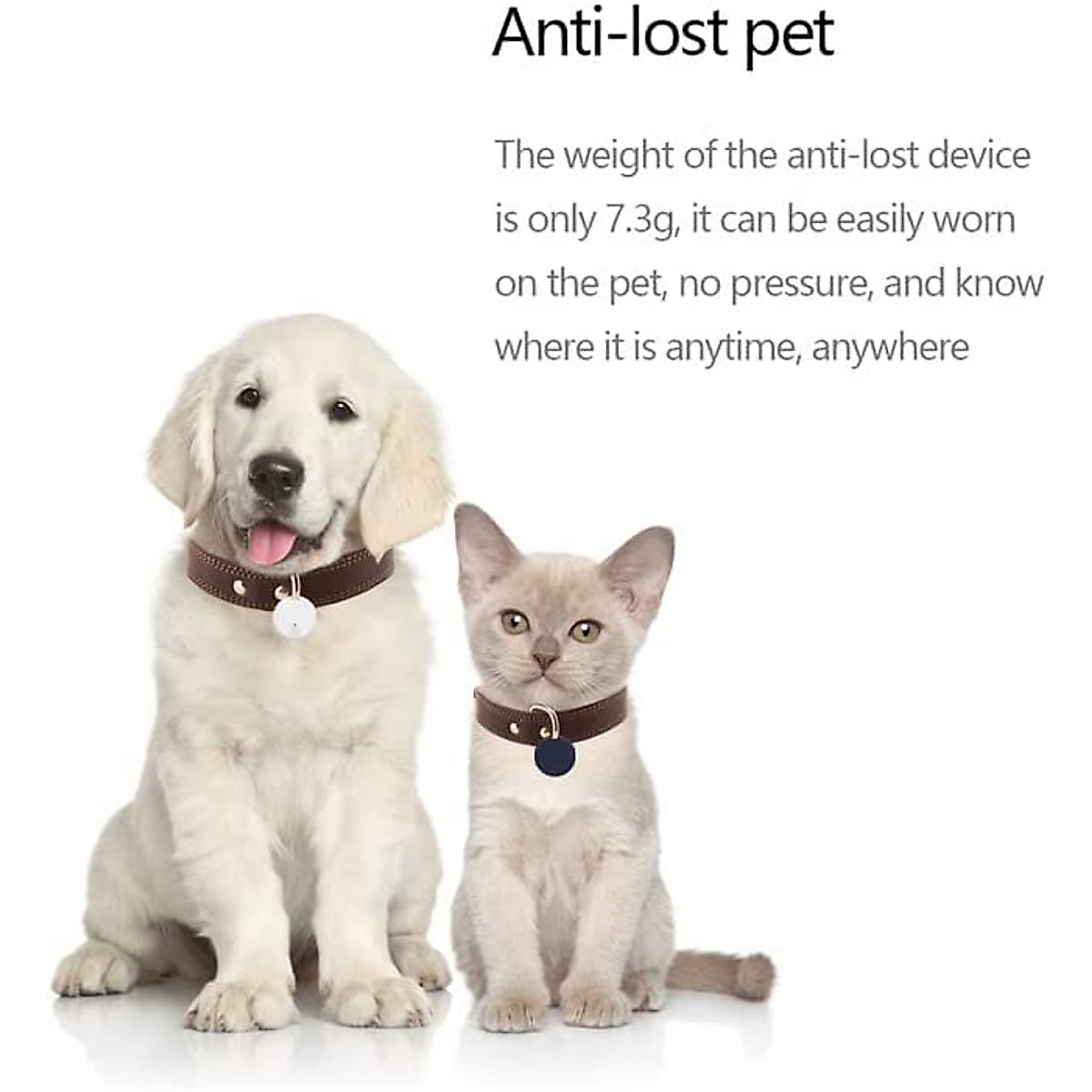 Mini Item Finder, Dog GPS Tracking Device, No Monthly Fee App Locator, 2023 Upgraded Portable Bluetooth Intelligent Anti-Lost Device for Luggages/Kid/Pet Bluetooth Alarms (1Pack, Black)