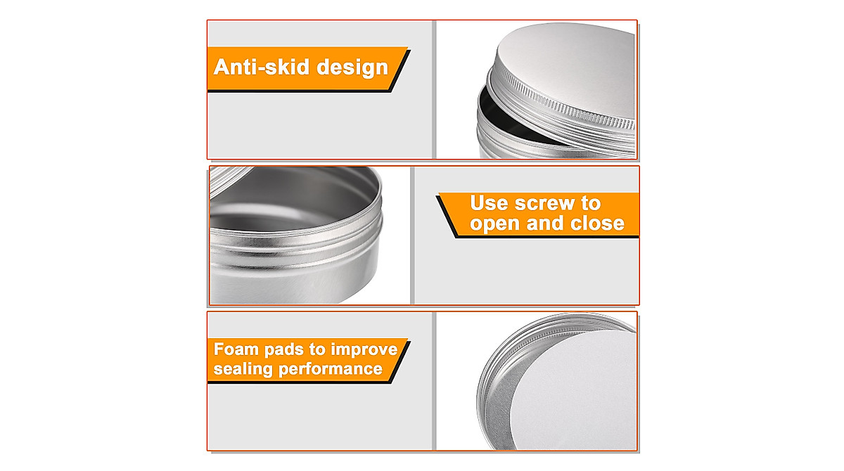 TecUnite 4 oz Aluminum Screw Top Cans - 24 Pack