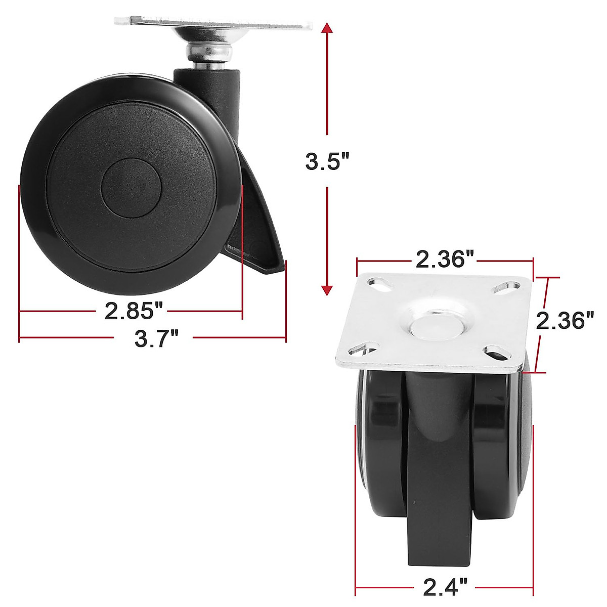 GLOWYE 69827 Fixed Caster Wheel for Weber Spirit 200 & 300 Series Grills, Grill Wheels Parts Replacement for Spirit E-310 E-210 S-315 E-215 E-315 E-320 SP-320 (Model 2013 Y - New)