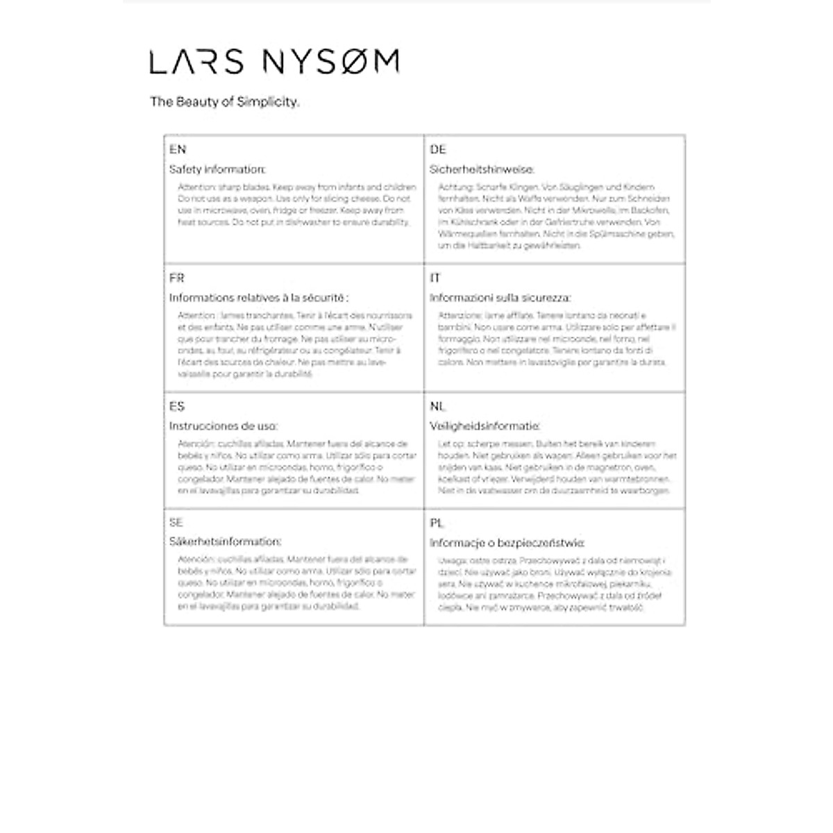 LARS NYSØM Cheese Knife Set Edge 2 pcs. I Cheese Knife Set Made of Stainless Steel I Cheese-Board with Cheese Hatchet I Premium Gift Box I Perfect as Christmas Gift (Carbon Black)