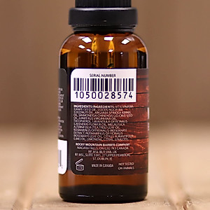 Rocky Mountain Barber Company Men’s Cedarwood Beard Oil - Featuring Grapeseed Oil, Coconut Oil, Argan Oil and Real Cedarwood Essential Oil
