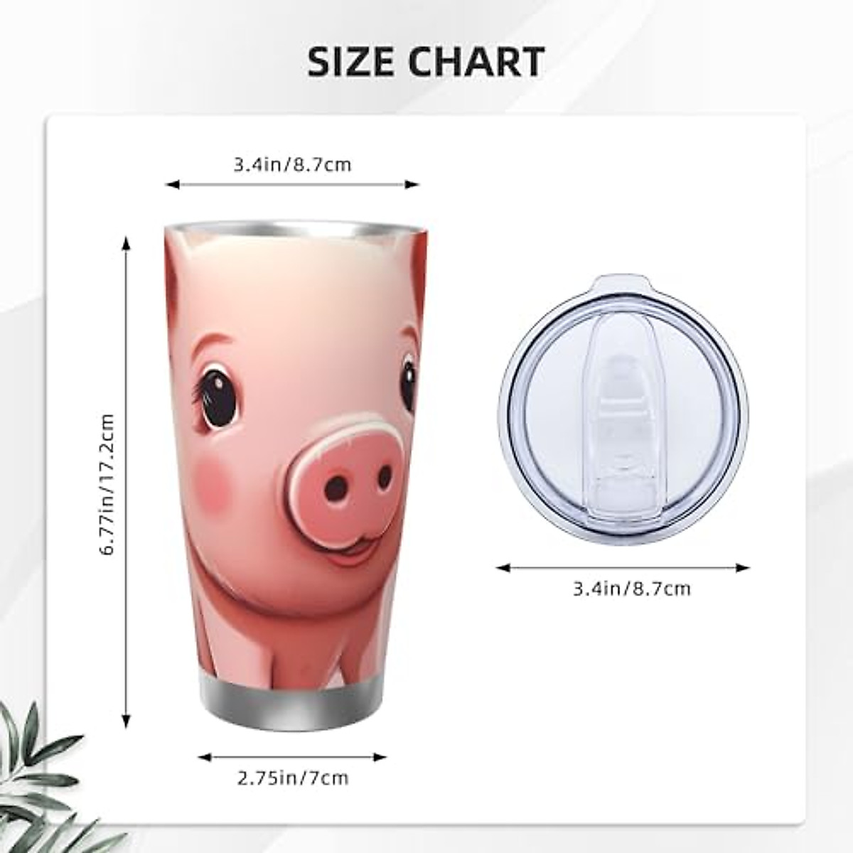 Smiling Tumbler with Lid and Straw 20oz Stainless Steel Car Cup for Hot and Cold Drinks, Double Wall Insulated Travel Coffee Mug Reusable Drink Thermos Cup Birthday Gifts