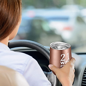 80th Birthday Gifts for Women – 12oz Wine/Coffee Tumbler/Mug, Turning 80, Funny, Unique Gift Idea for Her, Grandma, Grandmother, Mom, Glass, Happy, Bday, Glass, Cup, Happy, Mothers Day