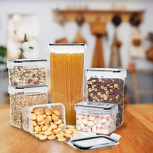 Cereal Container, Set of 4 Airtight Food Storage Containers 135.2oz Large, BPA Free Food Container Pantry for Kitchen Dry Food Storage & Pet Dog Food Storage Bins with Lids (24 Labels & 1 Marker)