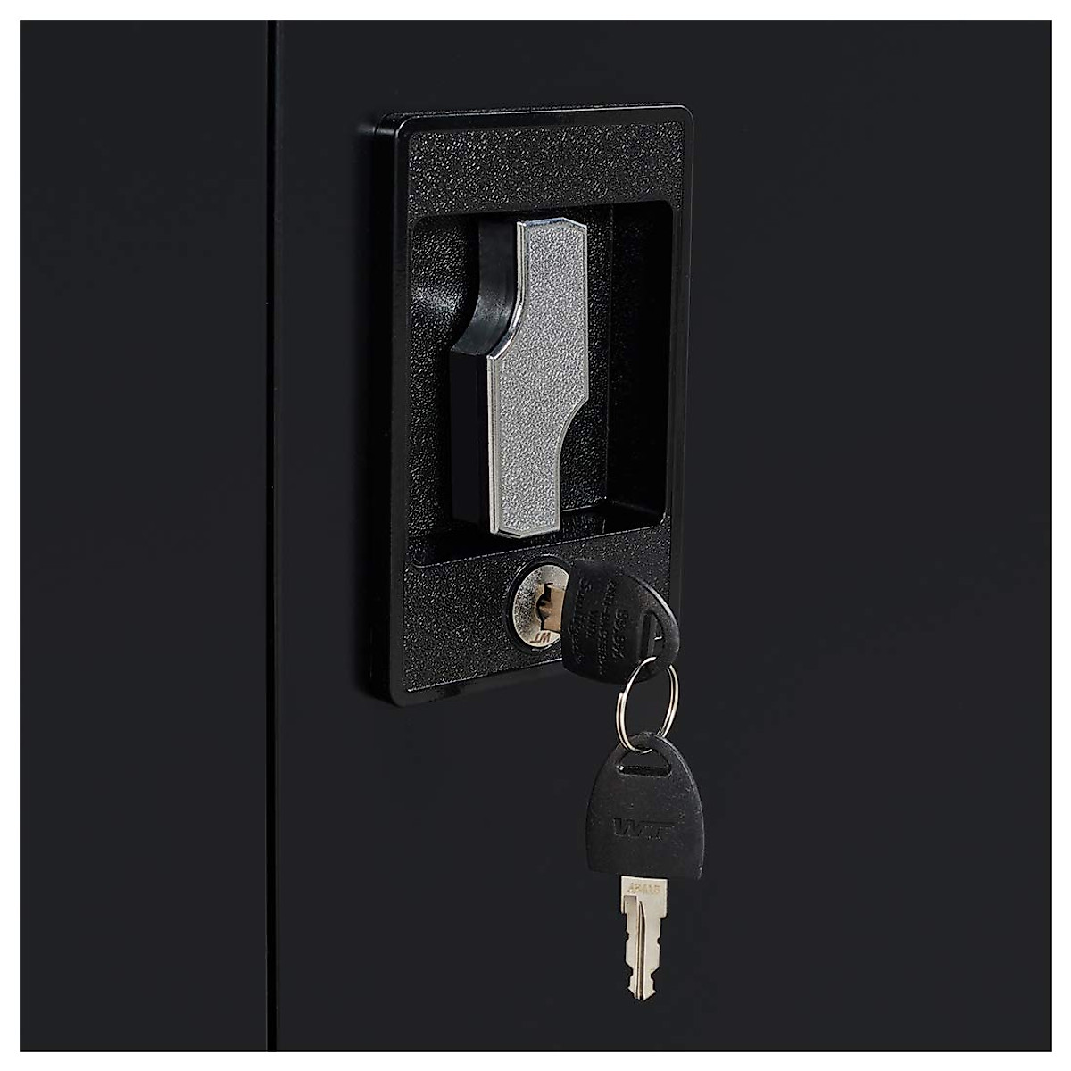 GEDELITE Metal Storage Cabinet with Wheels, Mobile Metal Cabinet, Steel Storage Cabinet with Adjustable Shelve and Locking Doors for Home and Office, Black