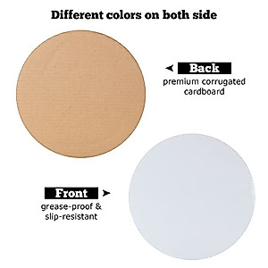 ZOEYES 50 PCS 10 inch Cake Board Round Cake Circles Cake Base Cardboard Cake Boards for Cake Pizza Decorating Supplies