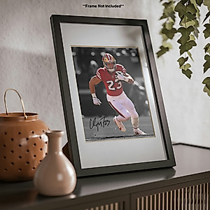 Ikonic Fotohaus Christian McCaffrey Epic Rush Signed Photo Autograph Print Wall Art Home Decor
