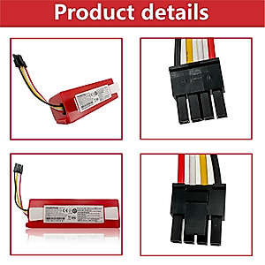 Anepoch 14.4V 6800mAh Replacement Vacuum Cleaner Battery for Xiaomi Vacuum Robotics Roborock S5 S6 S7 S50 S51 S52 S55 T4 T6 T7 T60 T61 T65 E4 E20 E25 E35 C10 CT10 Li-ion Robot Cleaners