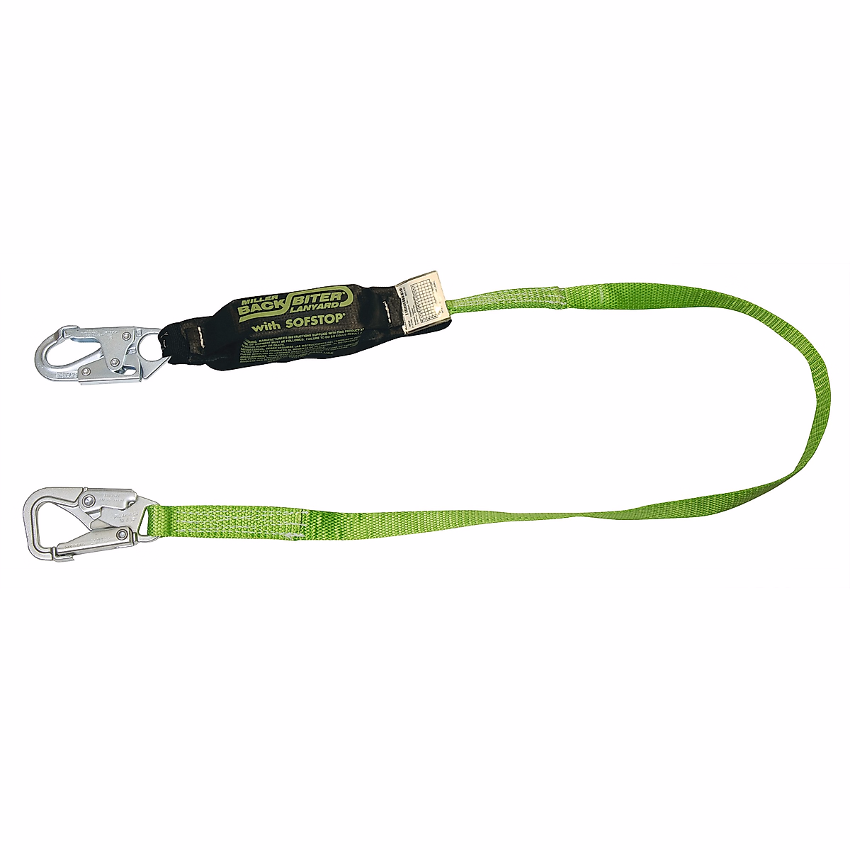 Miller Honeywell Safety Products by 913B/6FTGN Backbiter Tie Back Lanyard, Green