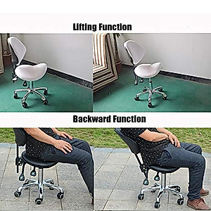 WONOOS Dentist Chair Doctor Saddle Stool Beauty Manicure Chair Swivel Seat for Medical Clinic Hospital Lab Doctor Chair,G