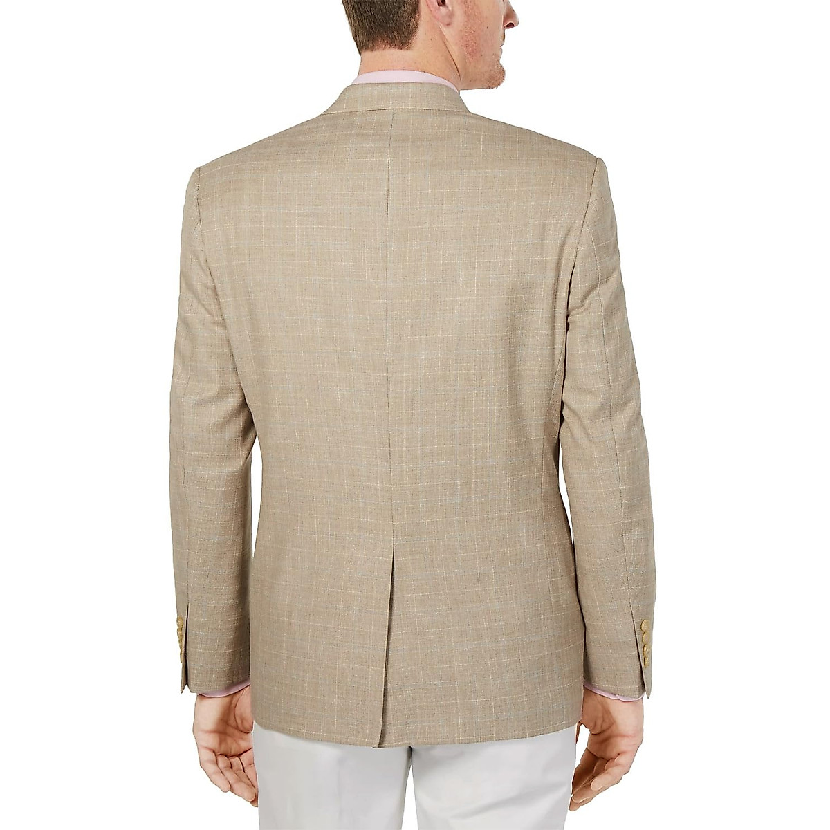 Lauren Ralph Lauren Mens Lexington Plaid Blazer Sportcoat Tan 38R
