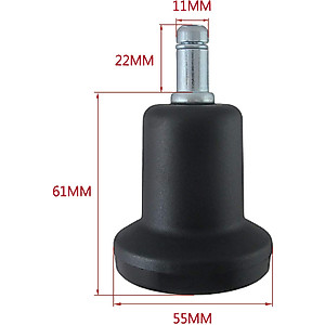 10pcs Chair Glides to Replace Casters, 6cm Height Office Chairs Stationery Office Replacement Chair Without Wheels and High Bell Glides