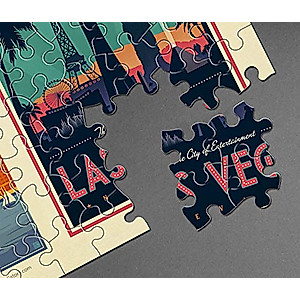 Americanflat United States Puzzle 500 Pieces, 18x24 Inches, American Travel USA Art by Anderson Design Group