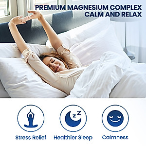 Magnesium Glycinate Liquid Drops, Triple Magnesium Complex Supplement with Citrate, Malate 500mg Ashwagandha, L-Theanine, Vitamin B6 for Sleep, Calm, Stress Relief, Bone, Muscle, Mood - Lemon Flavor