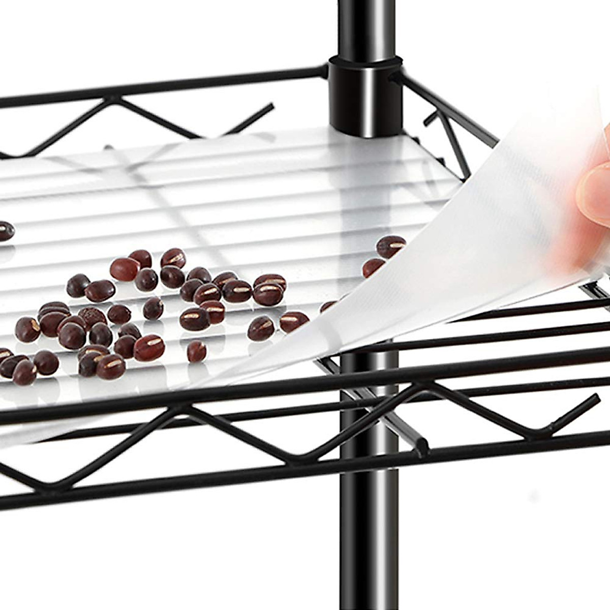 Wire Shelf Liners Set of 4 (36 x 14 inches) Plastic Waterproof Acrylic Storage Mat Organization Cover for Metal Shelves